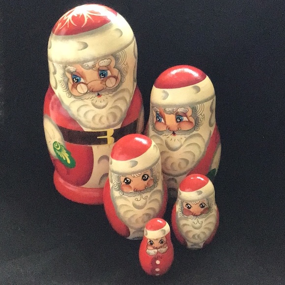 Holiday | Christmas Matryoshka Nesting Santa Claus | Poshmark